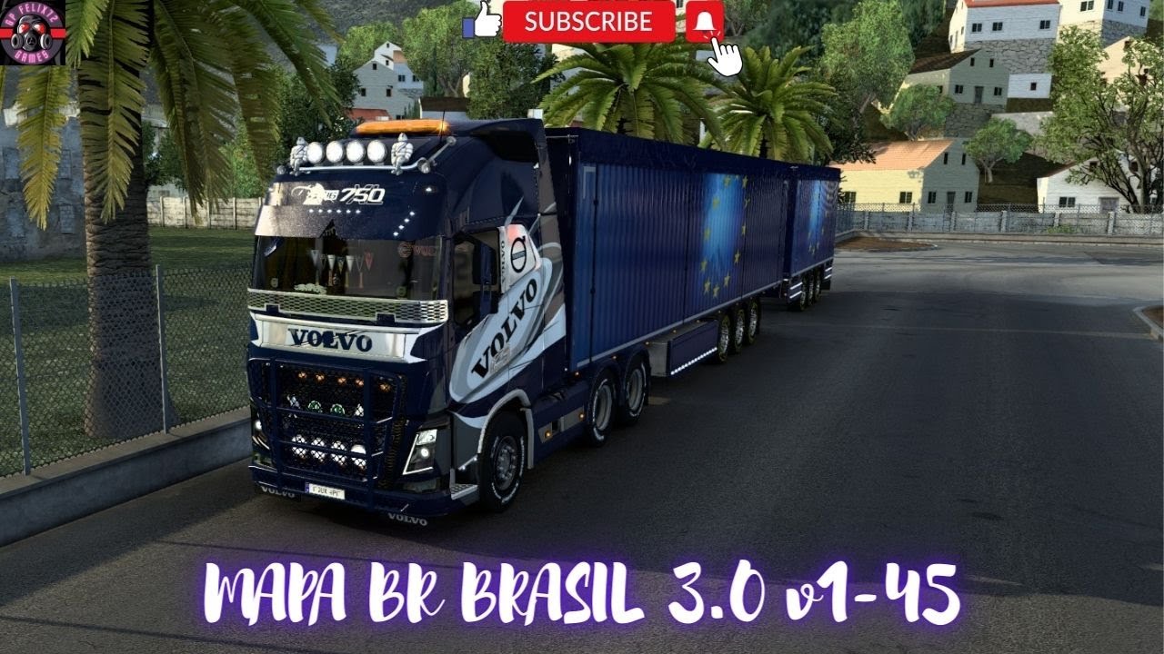 EURO TRUCK SIMULATOR 2 1.45-MAPA BR BRASIL 3.0 - YouTube
