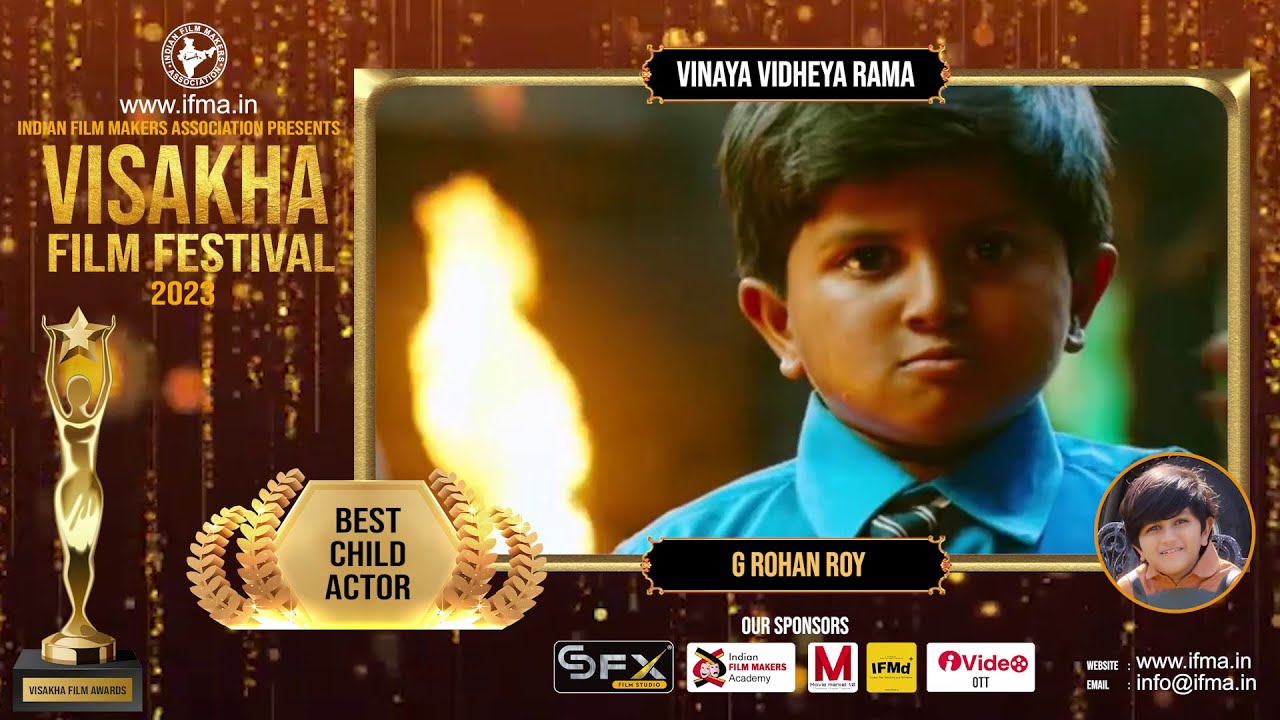 IFMA - Visakha Film Festival 2023 | Best Child Actor - Vinaya Vidheya ...