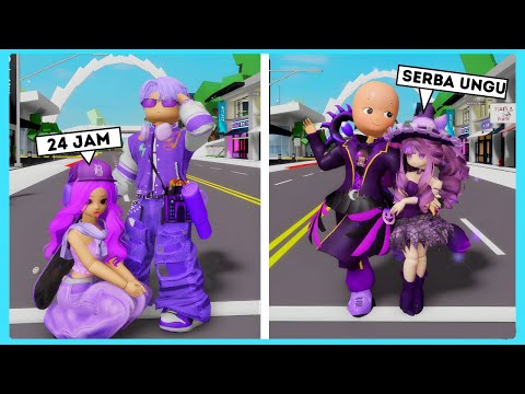 Bang Boy Dan Caca 24 Jam Serba Ungu Avatar Remaja Di Roblox Brookhaven ft @Shasyaalala