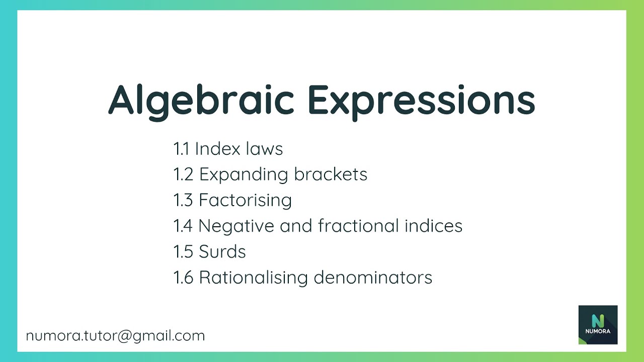 Chapter 1 Algebraic Expressions | AS-LEVEL MATHS | Edexcel Pure Maths 1 ...