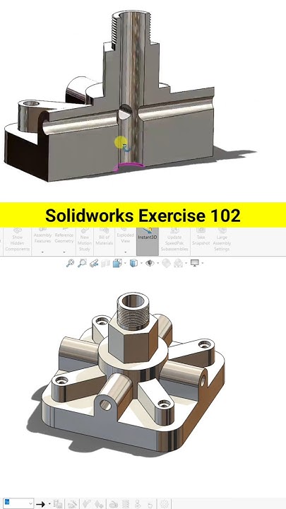 Solidworks Tutorial for Beginners 102 #exercise #solidworkstutorial #cadcam - YouTube