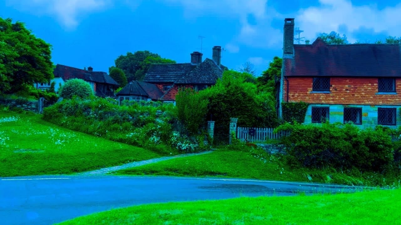 Rainy Walk Through the Countryside | Nature Sounds & Peaceful Vibes ...