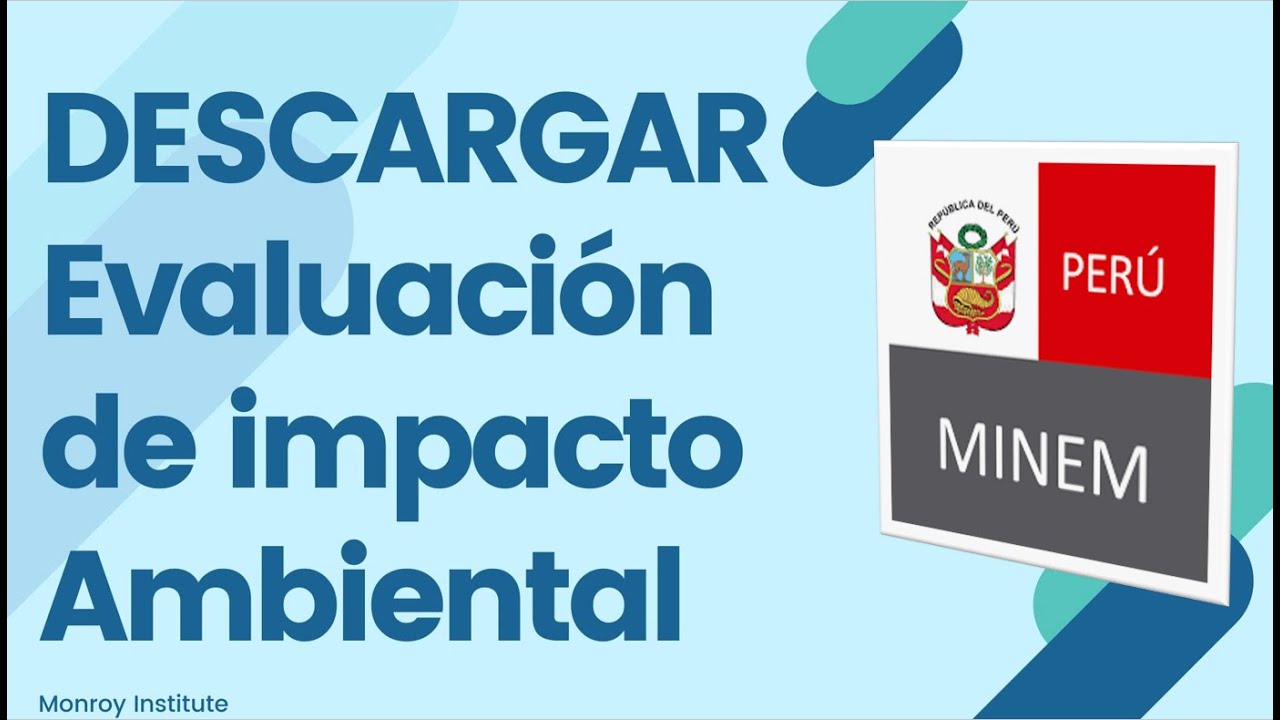 Como DESCARGAR un Estudio de Impacto Ambiental EIA de un PROYECTO ...