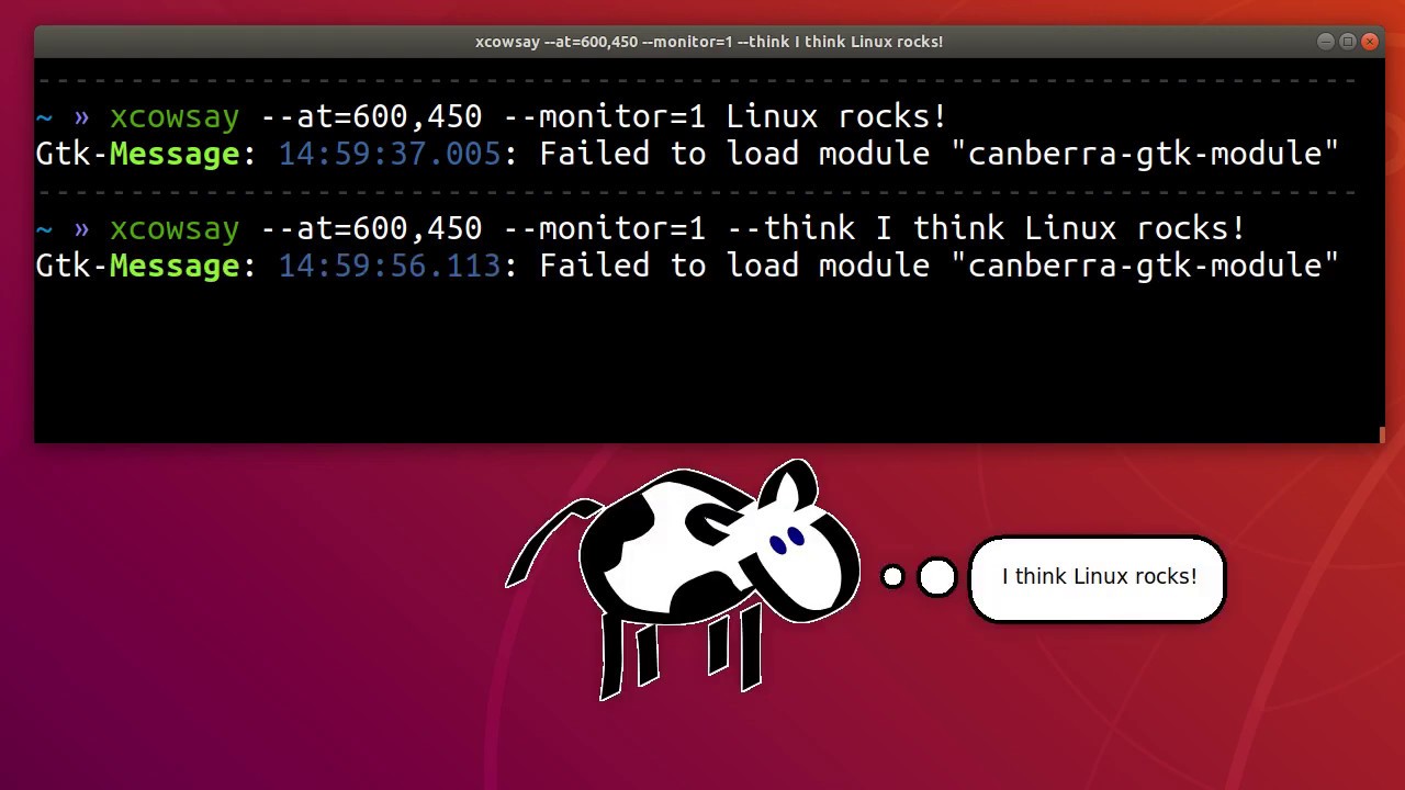 How to print a cow on your Ubuntu desktop - YouTube
