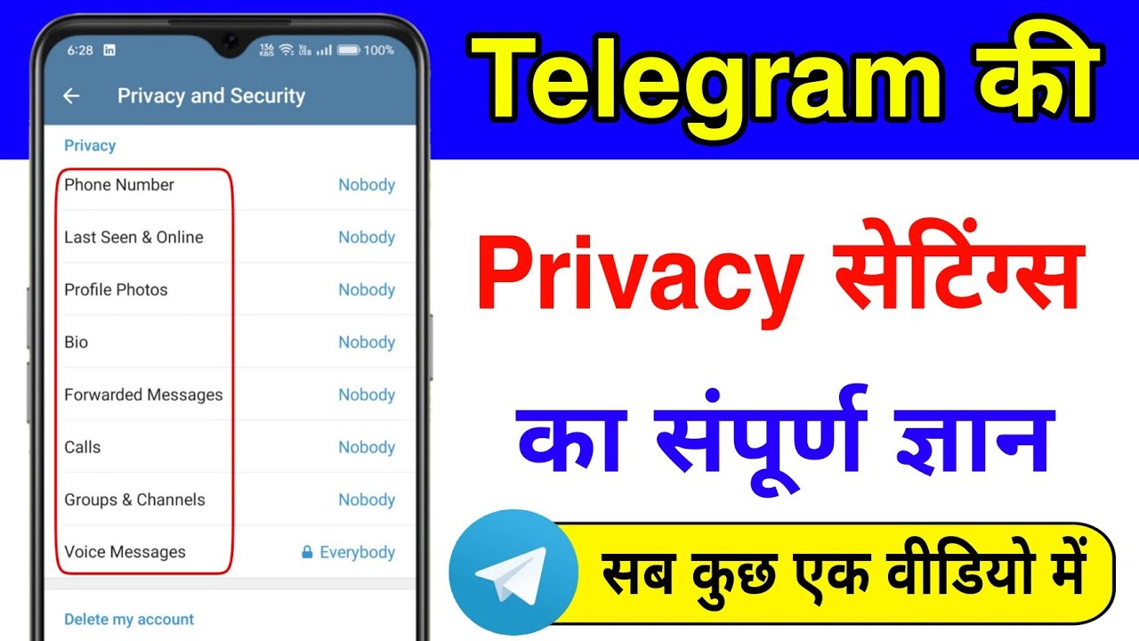 Telegram Ki All A to Z Privacy Settings ko Manage karna sikhe ...