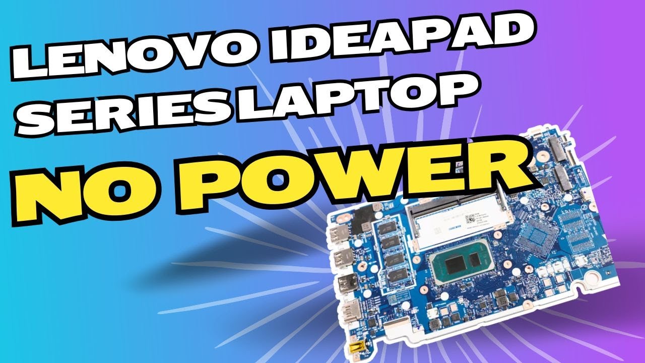 Lenovo ideapad series laptop no power - YouTube