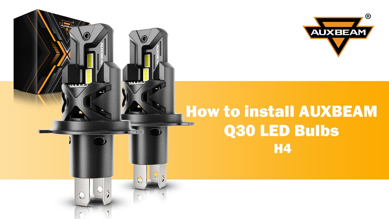 How to install H4 9003 LED Headlight Bulbs Auxbeam® Q30 Series Wireless ...