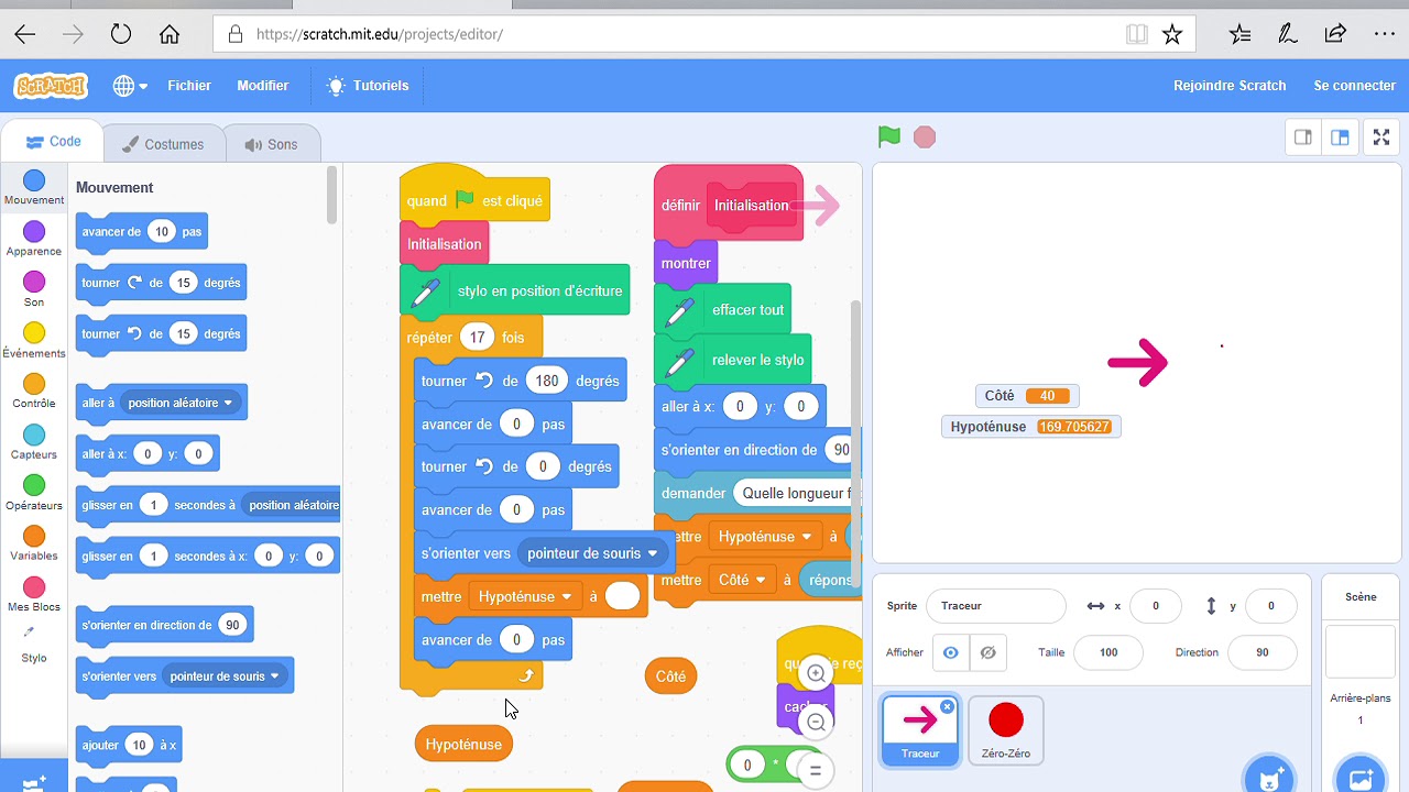 Tuto L escargot de Pythagore - YouTube