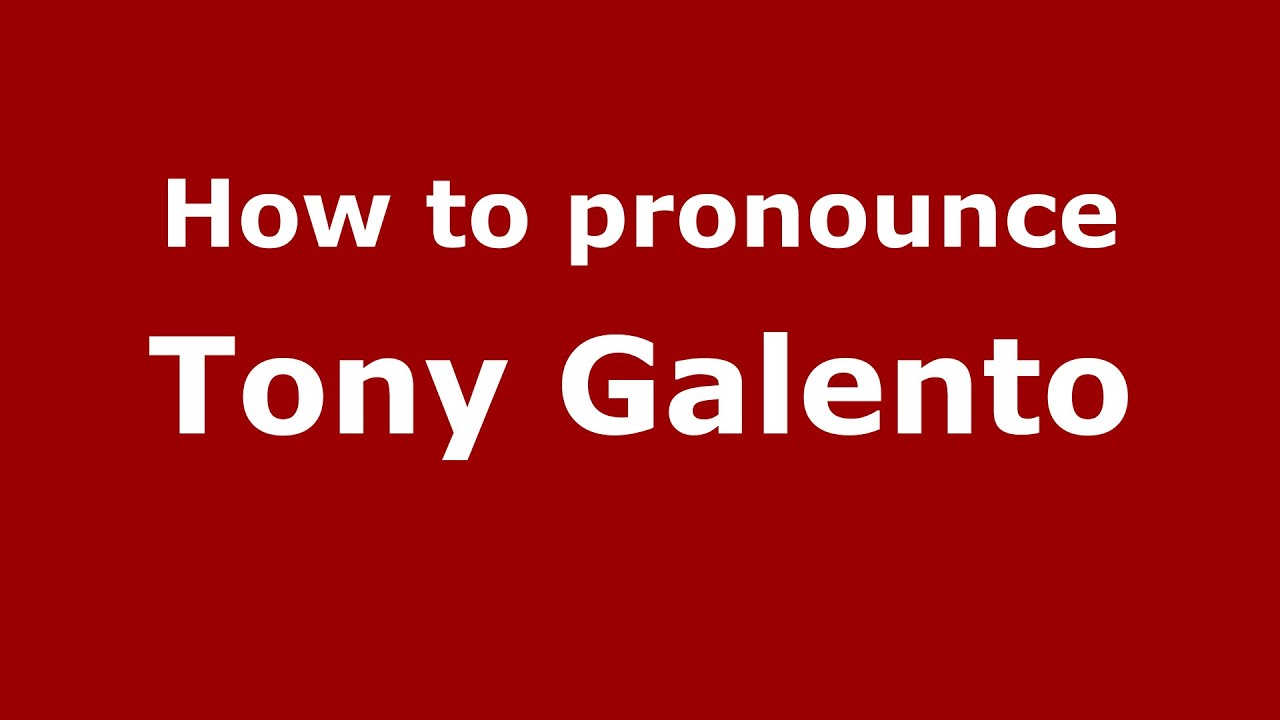 How to pronounce Tony Galento (American English/US) - PronounceNames ...