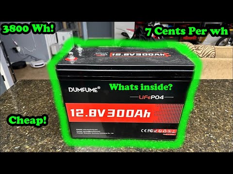 DumFume 12 volt 300Ah Battery Review! Cheap and good? Teardown!