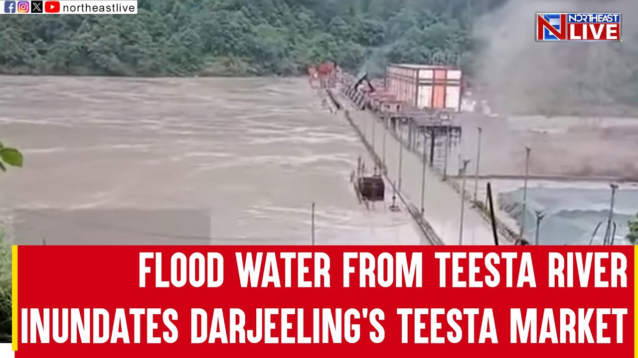 Flood water from Teesta river inundates Darjeeling's Teesta Market ...