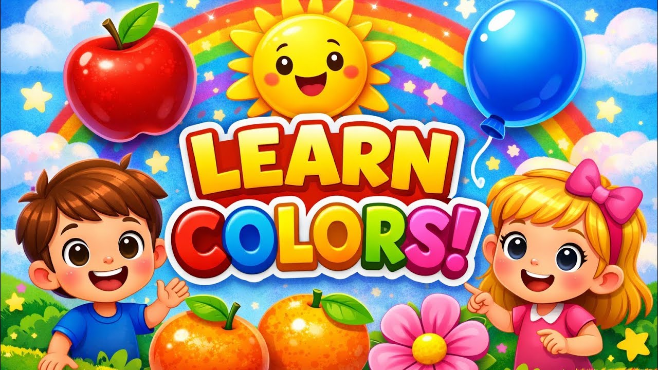 Kids Colour Learning Video 🌈 | Fun with Colours! - YouTube