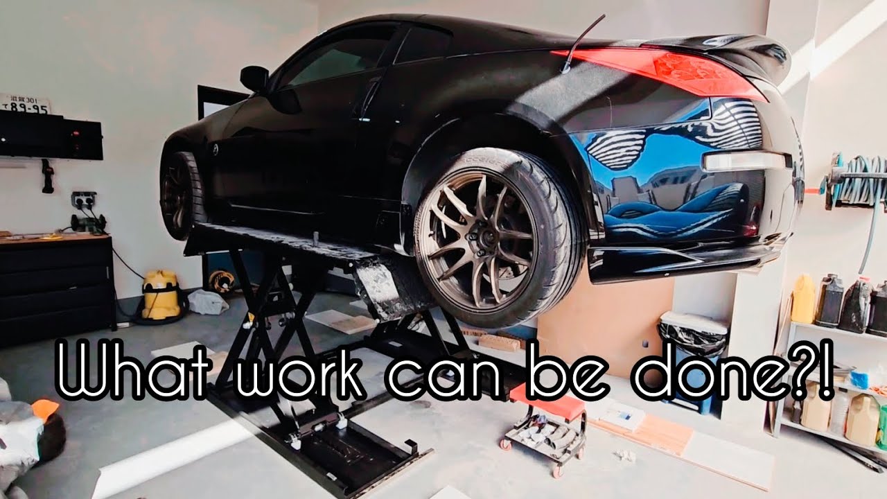 Mid-rise cars scissors lift - Testing, Tips & Clearance check - YouTube