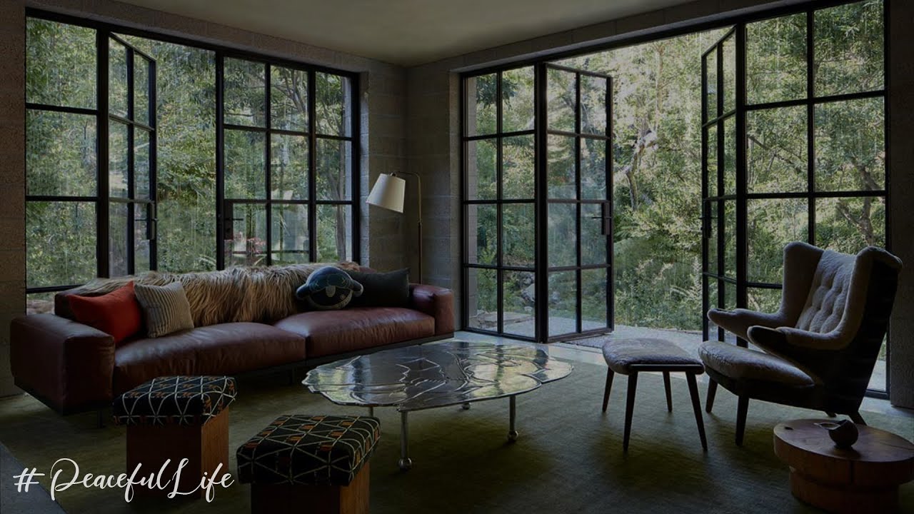 On A Rainy Day, In The Living Room | Rain On Window, Sounds for ...