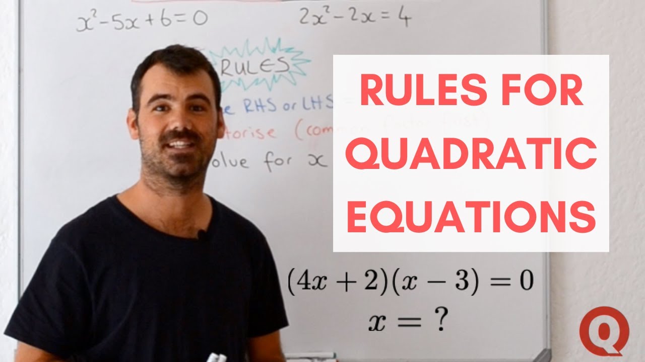 What are the rules for Quadratic Equations? | Gr 10 Mathematics - YouTube