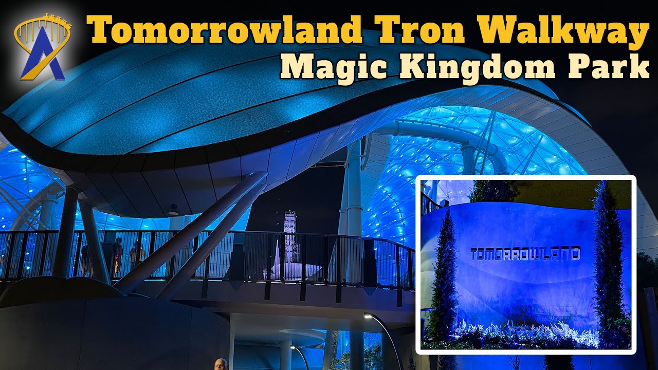 New Tomorrowland Tron Entrance Walkway from Storybook Circus at The ...