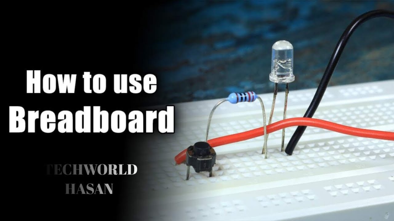 Simple Breadboard led circuit with switch #electronic - YouTube
