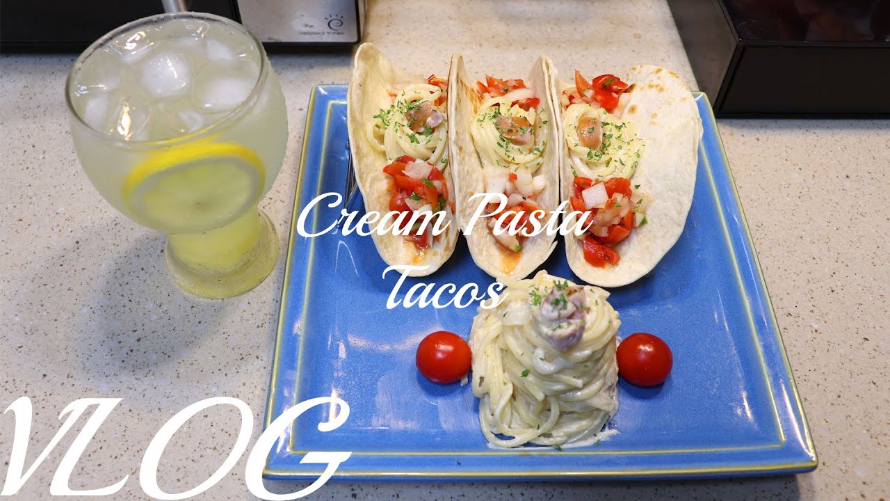 Vlog자취생 브이로그크림 파스타 올린 타코🌮 만들기 간단한 요리파우치 곰탕 미역국 닭 가슴살 김치볶음밥 참치