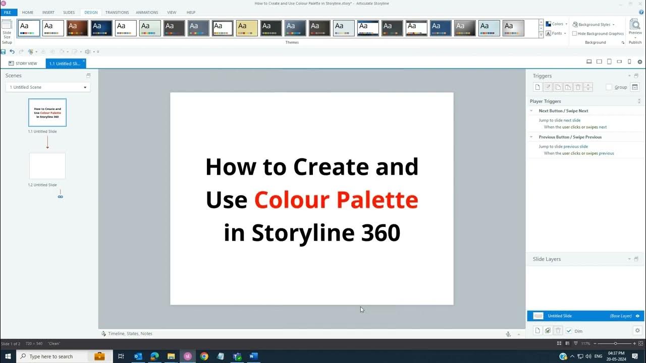 How to Create and Use Color Palette in Storyline 360? - YouTube