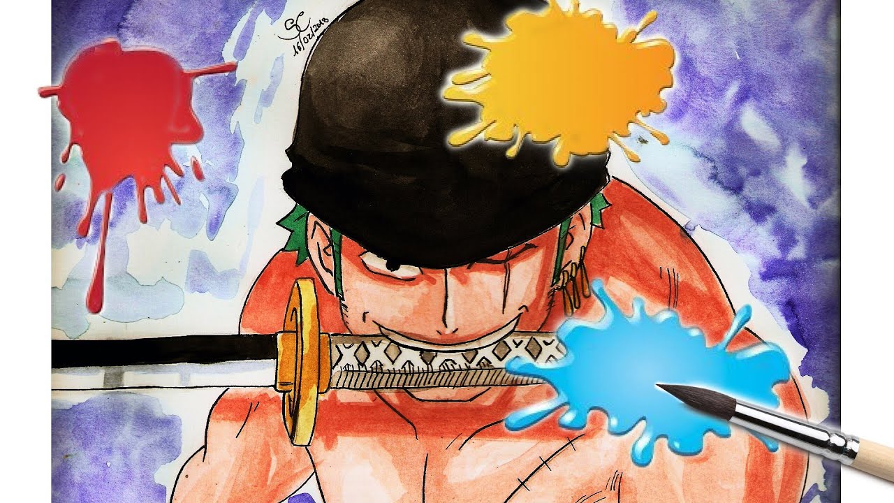 Speed drawing Roronoa Zoro New World -One Piece- - YouTube