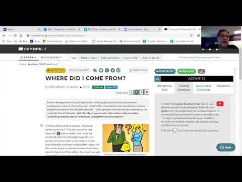 How to login to and create classes from CommonLit Teacher Version - YouTube