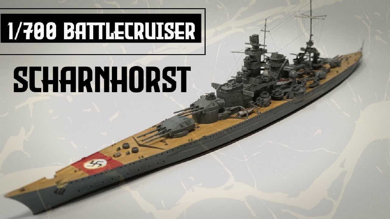 Tamiya 1/700 Scharnhorst Full Build Stop Motion - YouTube