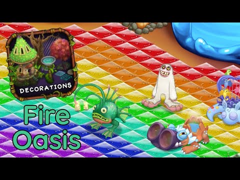 Decorating My FIRE OASIS (My Singing Monsters) - YouTube