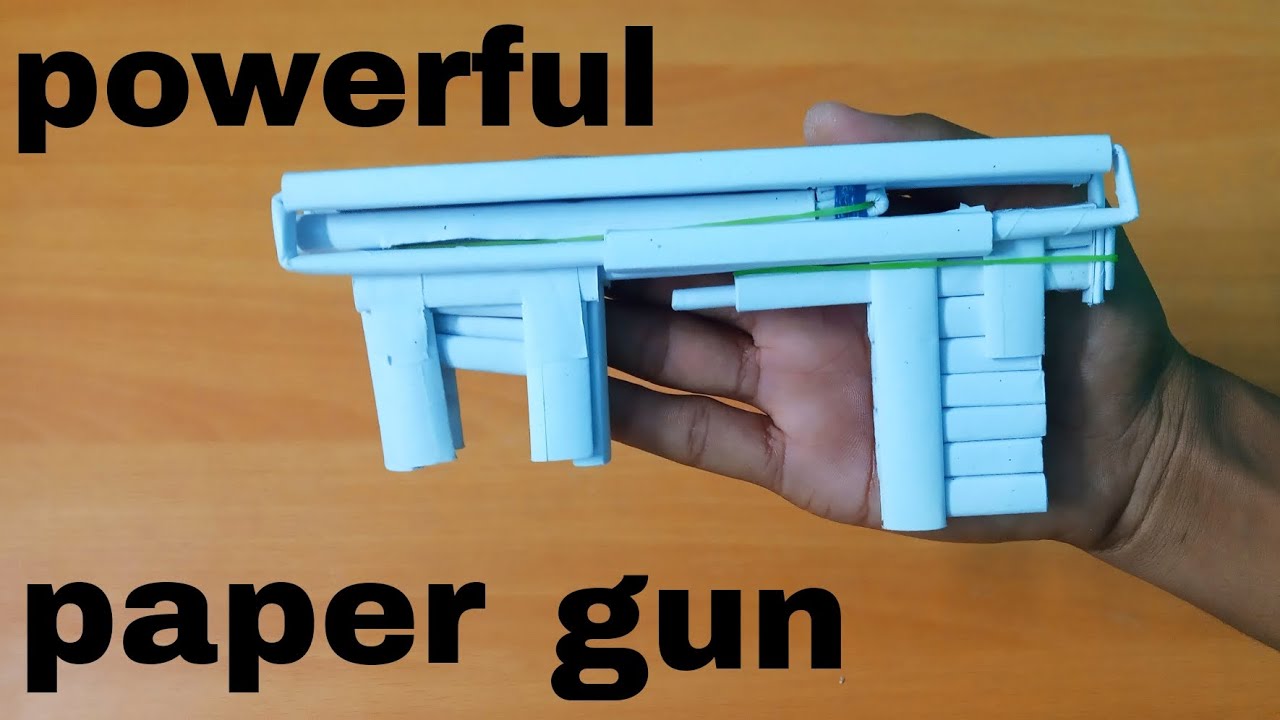 How to make paper gun || make paper gun that shoots || paper gun ...