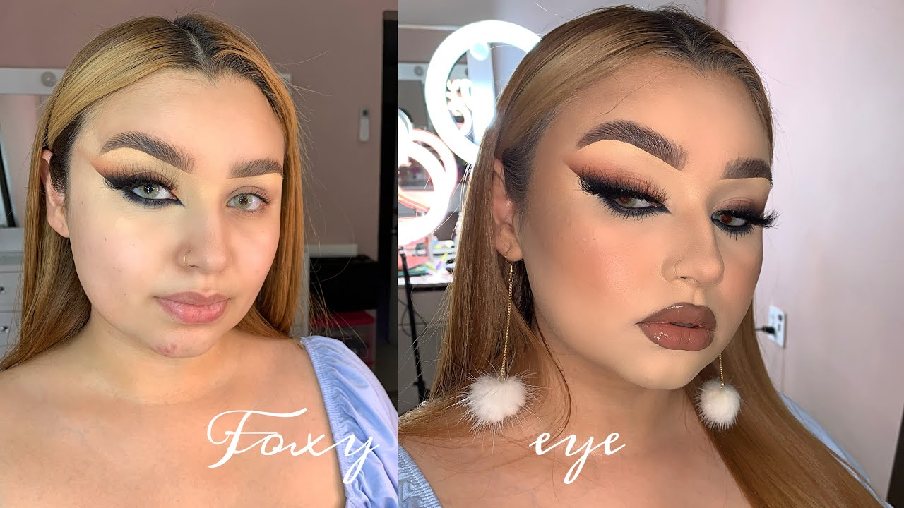 FOXY EYE MAKEUP, pasó a paso súper fácil de hacer - YouTube