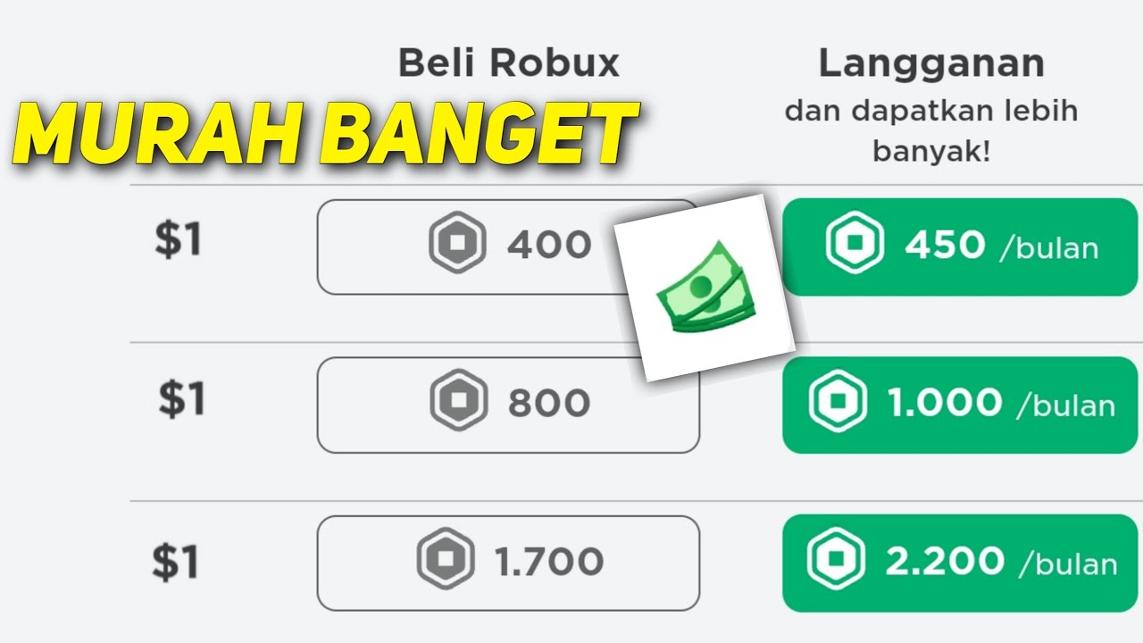 Cara top up robux murah 400 robux 14rb!? asli tempat top up paling ...