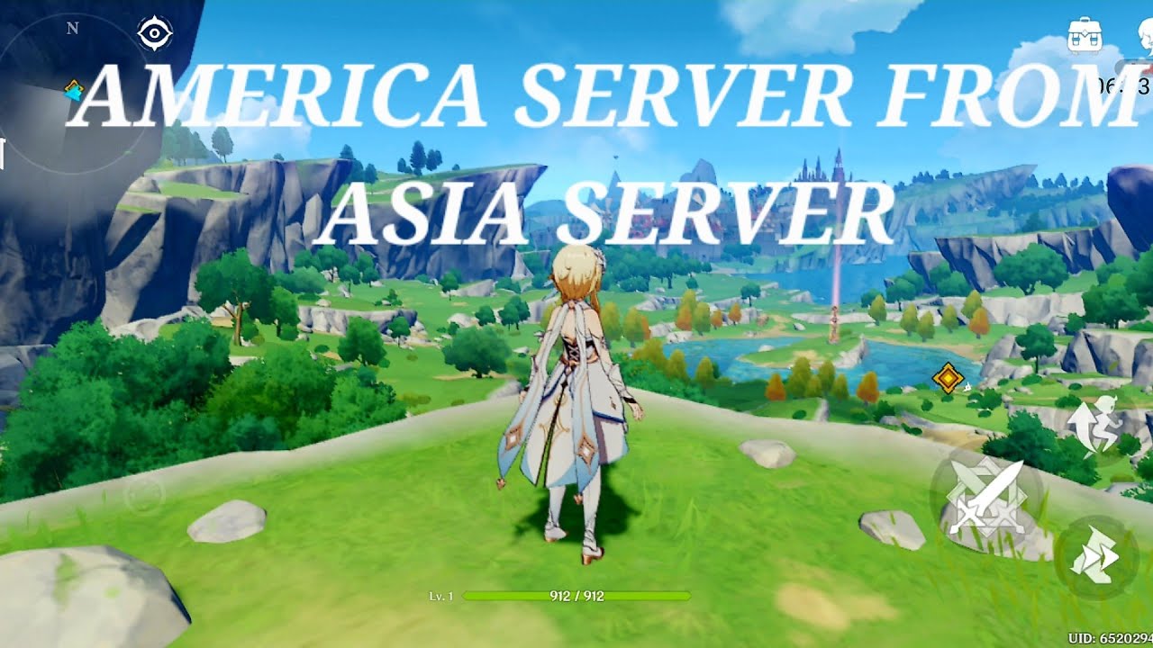 GENSHIN IMPACT: ASIA SERVER TO AMERICA SERVER /using sumsung s10+ - YouTube