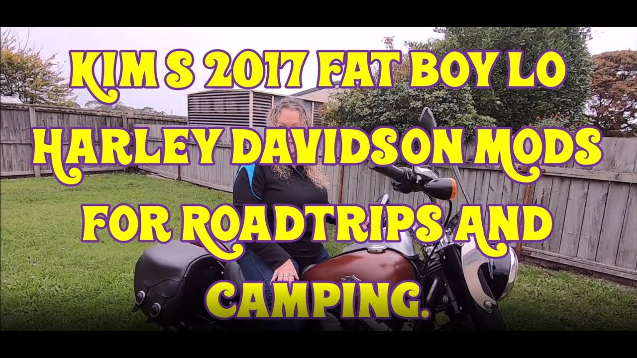 kimmy's Harley Davidson 2017 Fat Boy Lo Mods - YouTube