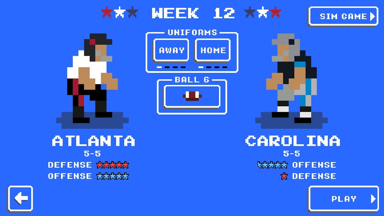 can we beat the Atlanta Falcons to move to second in our division retro ...