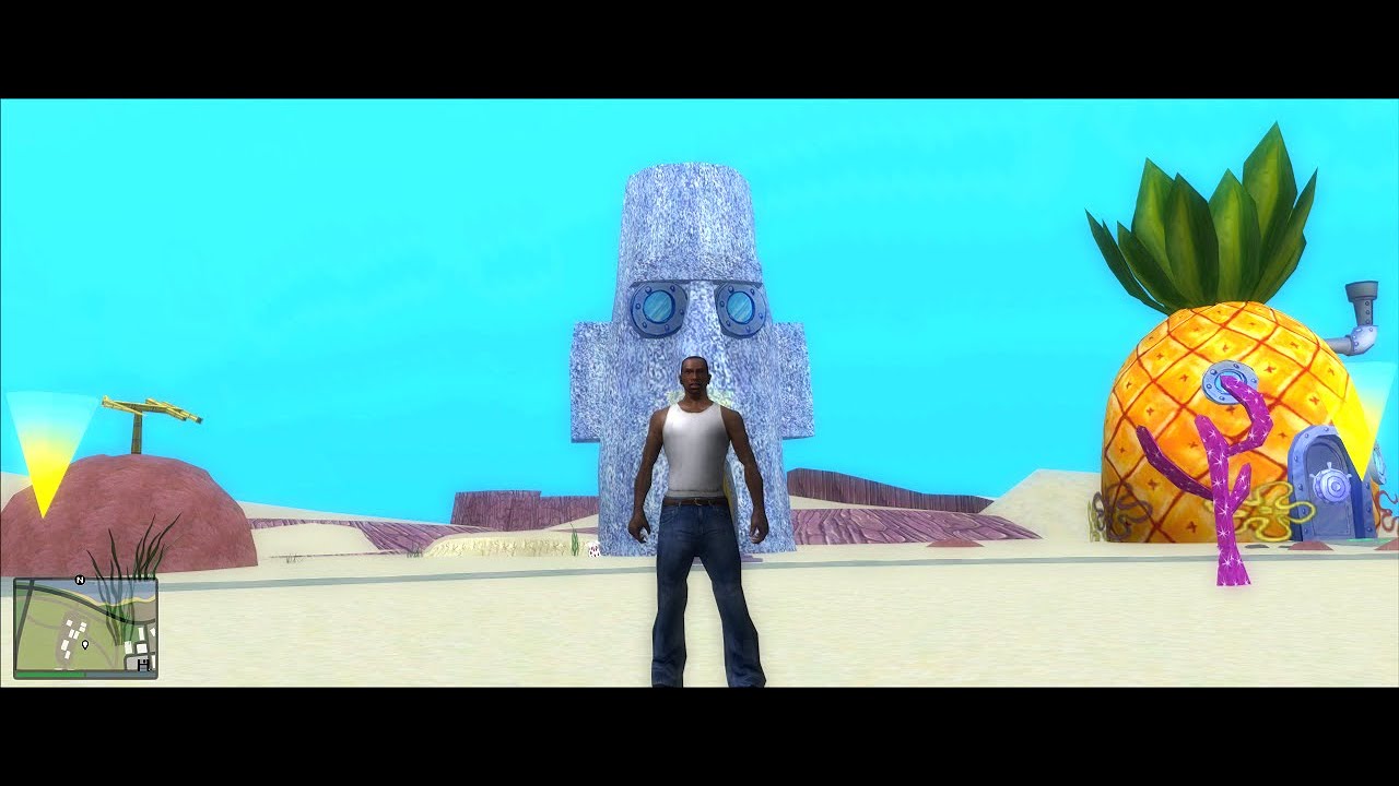 GTA SA - GTA BOB CITY (SPONGEBOB MAP MOD) - YouTube