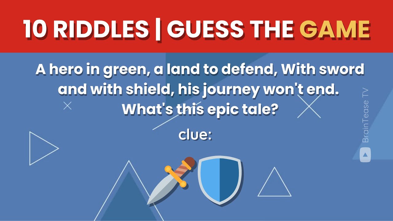 10 Riddles For Gamers | Guess The Game | Part #1 - YouTube