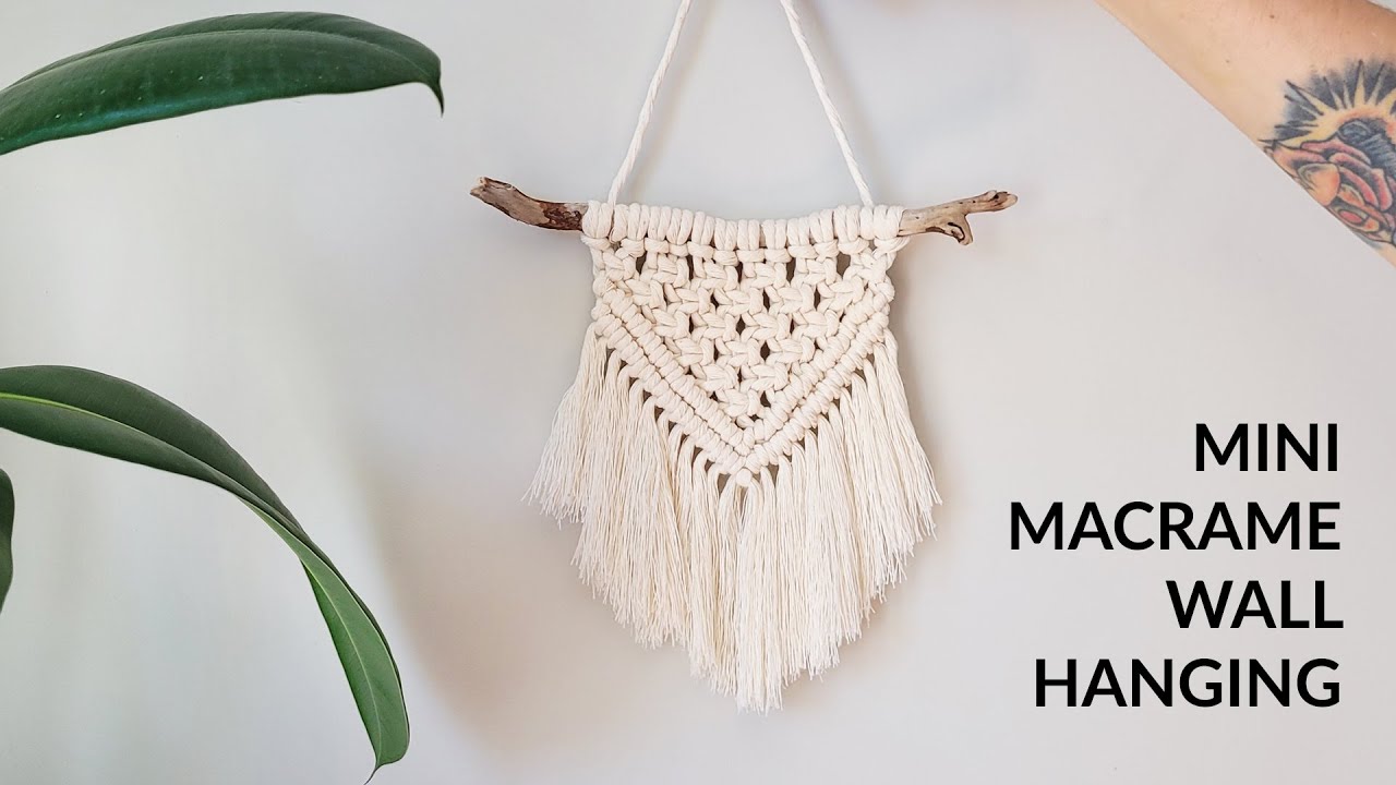 Mini macrame wall hanging | Make it in 30 minutes | The easiest macrame ...