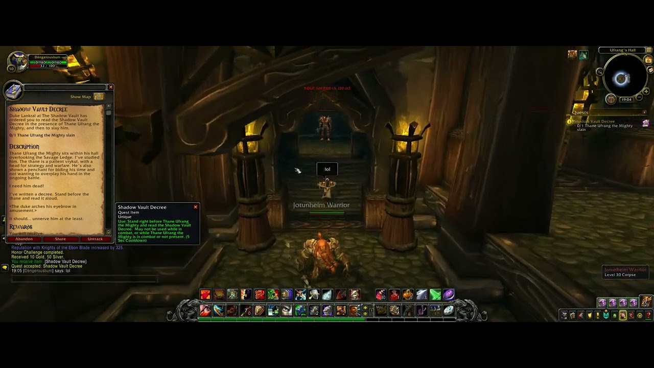 World of Warcraft: Shadow Vault Decree - Quest ID 12943 (Gameplay ...