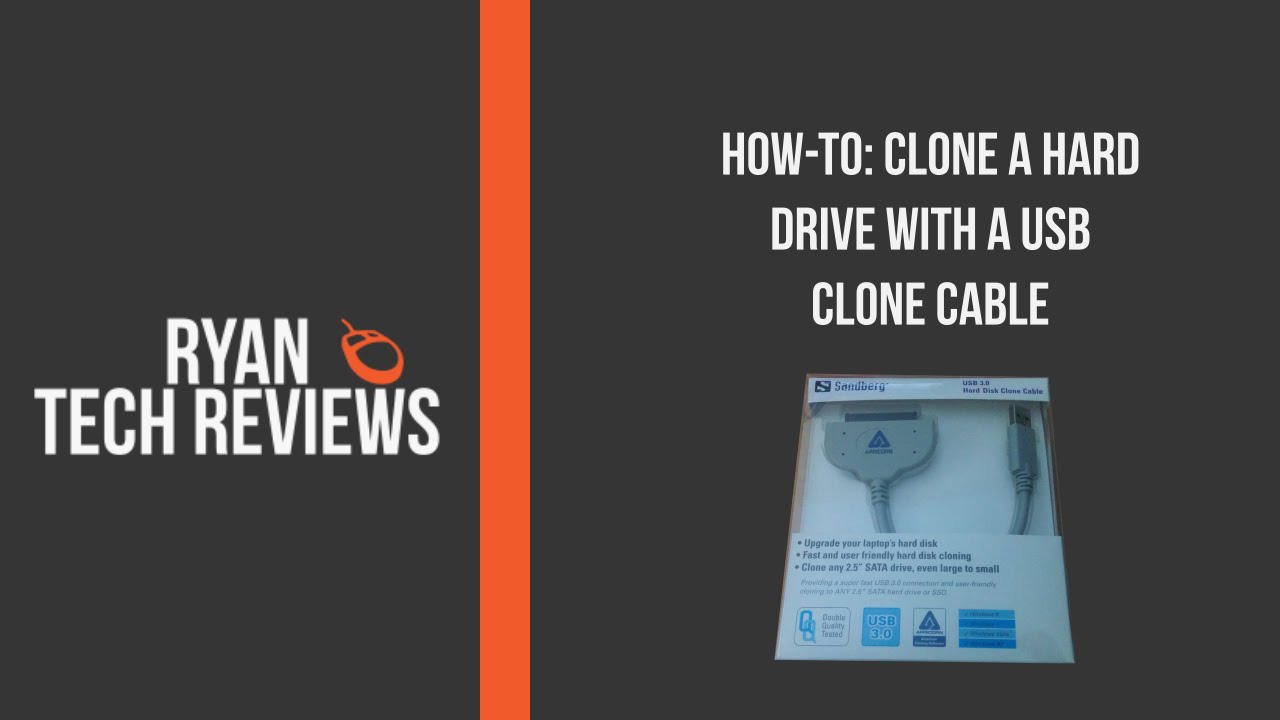 How-To: Clone a Hard Drive with the Sandberg USB 3.0 clone cable - YouTube