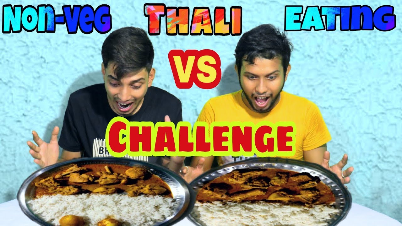 Non-veg Thali eating challenge / Egg Chicken Thali eating challenge ...