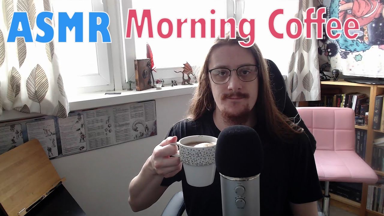 ASMR Morning Coffee & whisper ramble, drinking asmr triggers, relaxing ...
