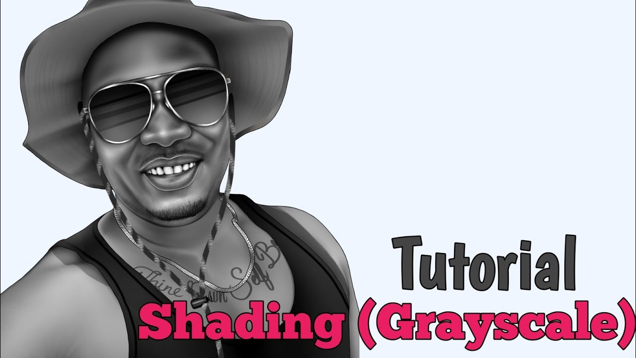 How to Shade in Digital Art( Grayscale) - YouTube