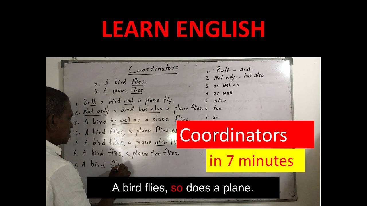 Learn English Coordinators in 7 minutes - YouTube
