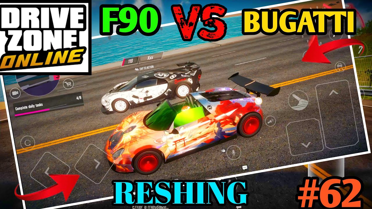 😱 DRIVE ZONE ONLINE||F90 VS BUGATTI CHIRON RESHING||DRIVE ZONE ONLINE ...
