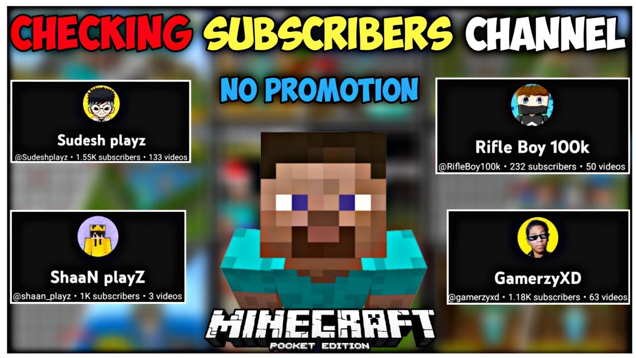 chacking subscribers channel part-1 | Minecraft channel grow tips and ...