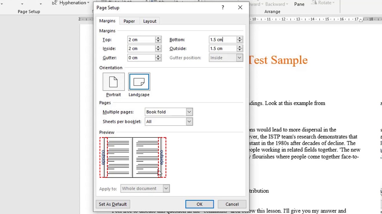 Booklet Setup | Cara Format File Jadi Buku di Ms. Word - YouTube