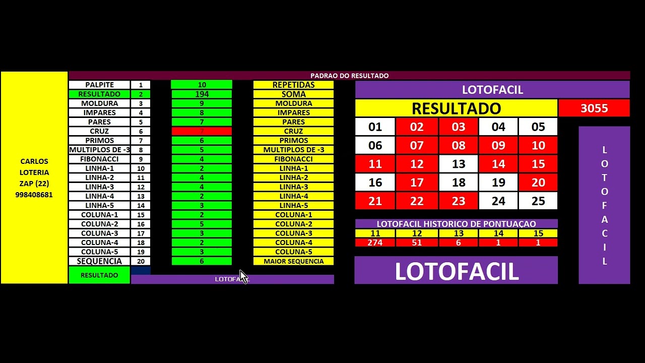 lotofacil resultado 3055 - YouTube