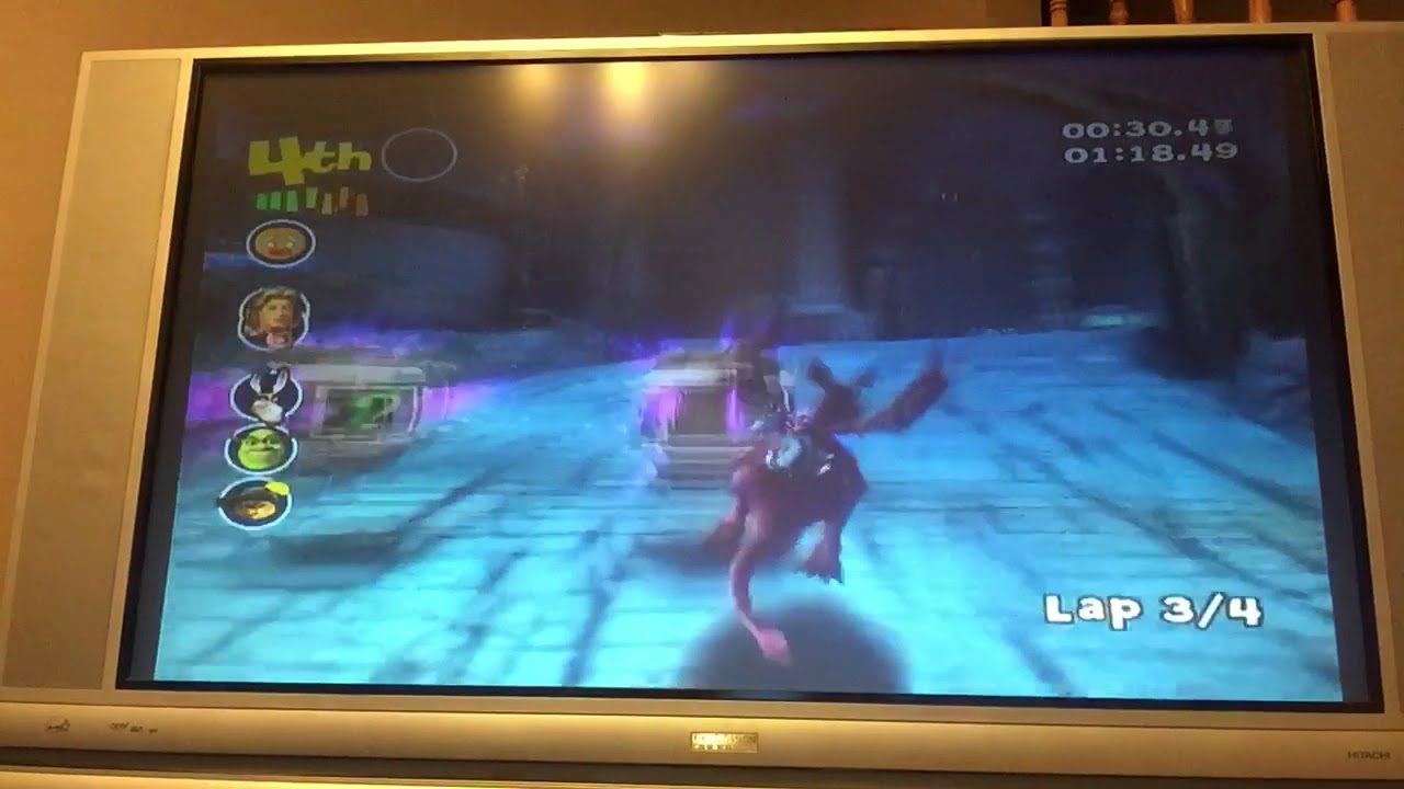 Shrek Smash N Crash Racing (GameCube) - Donkey in Dragons Lair - YouTube