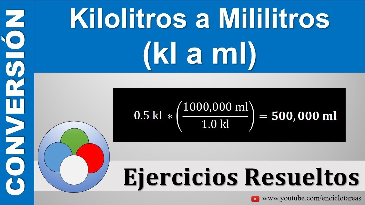 Kilolitros a Mililitros (kl a ml) - YouTube