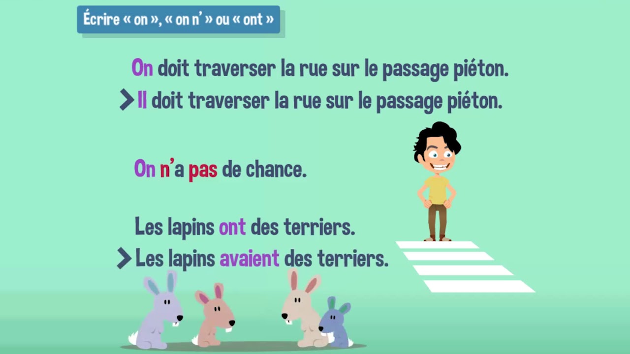 Différencier "on", "on n'" et "ont" - YouTube