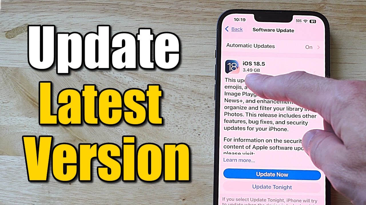 How to Update iPhone to Latest Version of iOS 18 or 19 - YouTube